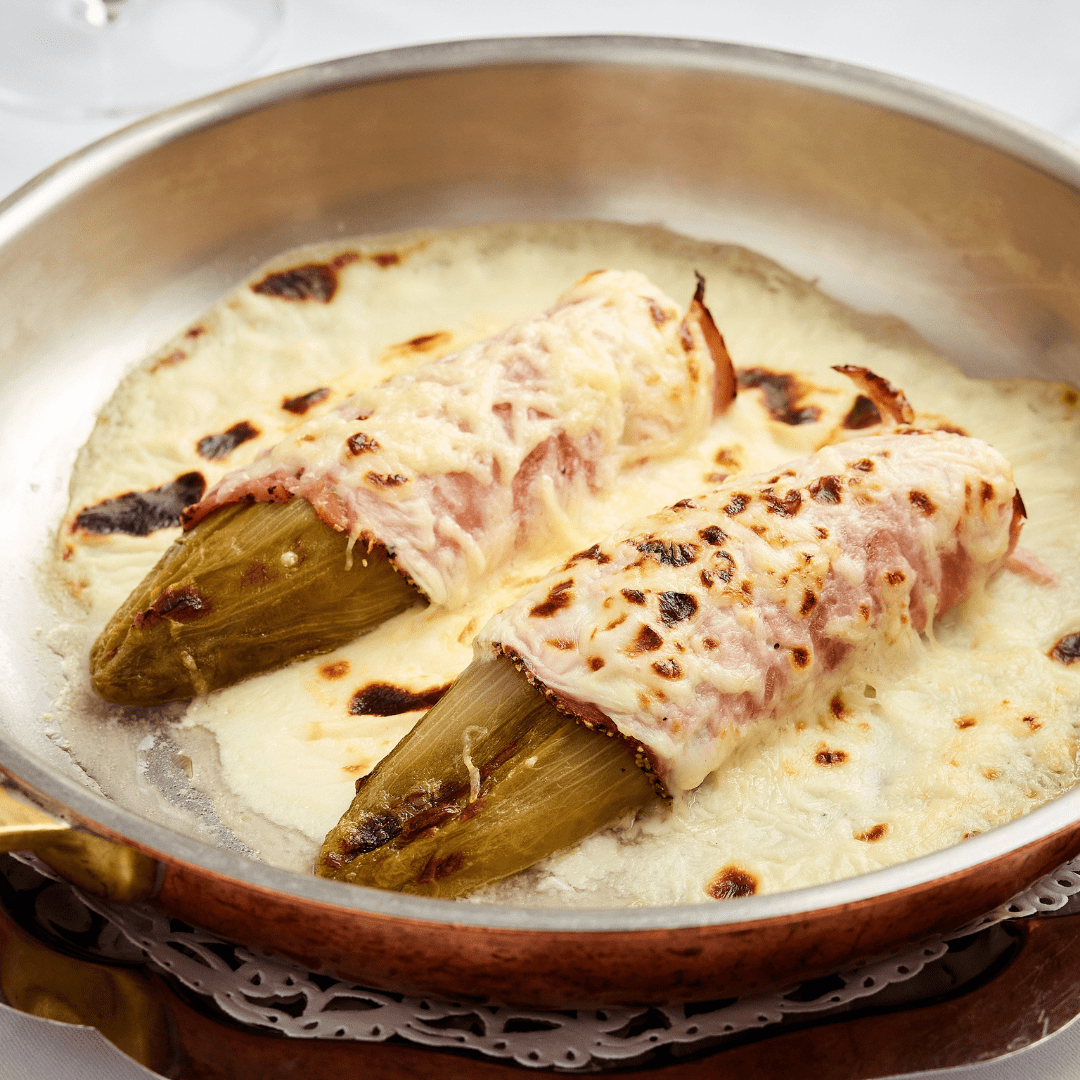 Endive au jambon - noix de jambon au poivre Domaine Picard
